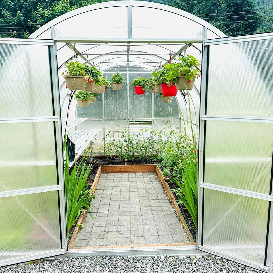 Arched 9x14 tunnel Greenhouse by ClimaPod – Sturdy Aluminum Frame, 6mm ...