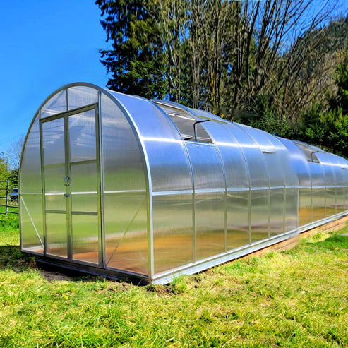 Arched 9x28 tunnel Greenhouse by ClimaPod – Large Sturdy Aluminum Frame ...
