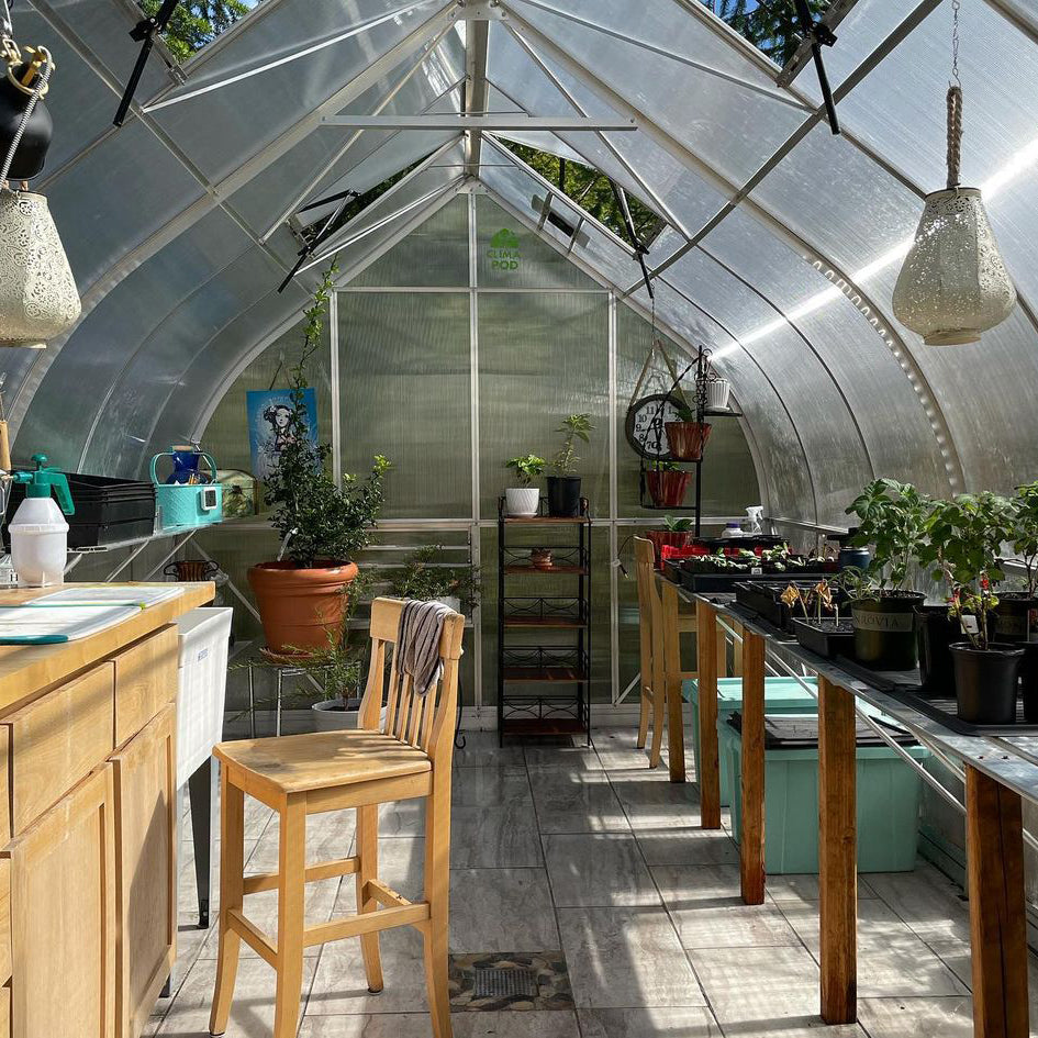 Passion 9x14 Greenhouse by ClimaPod – Robust Aluminum Frame, 4mm Twin ...
